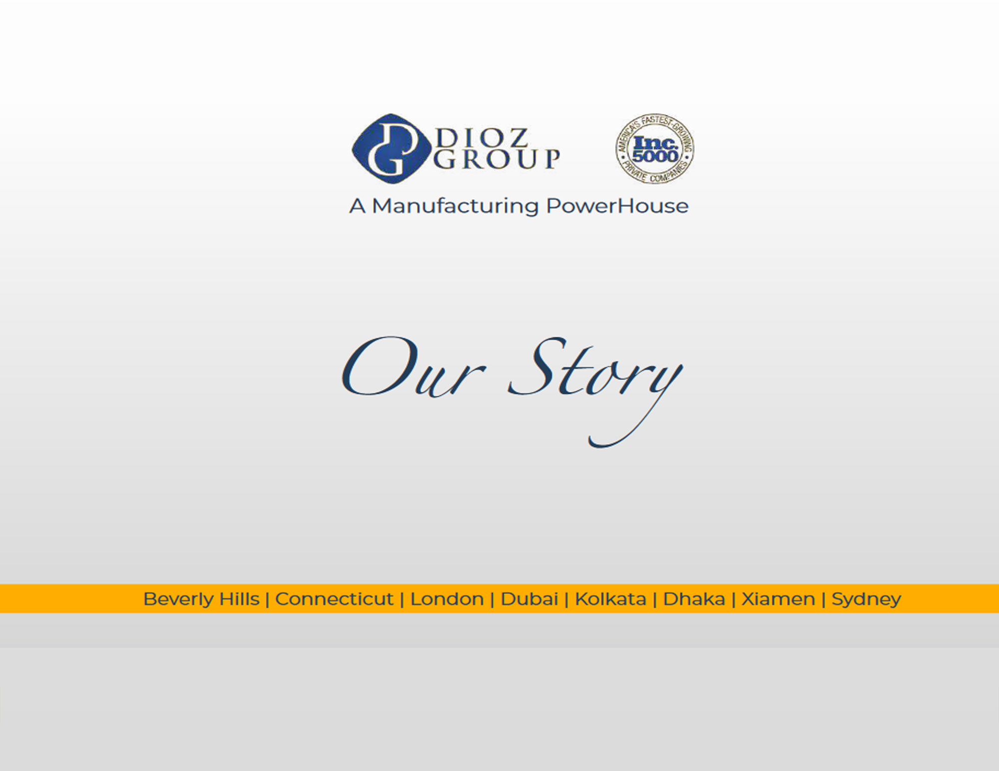 Our Story Catalog - Dioz Group
